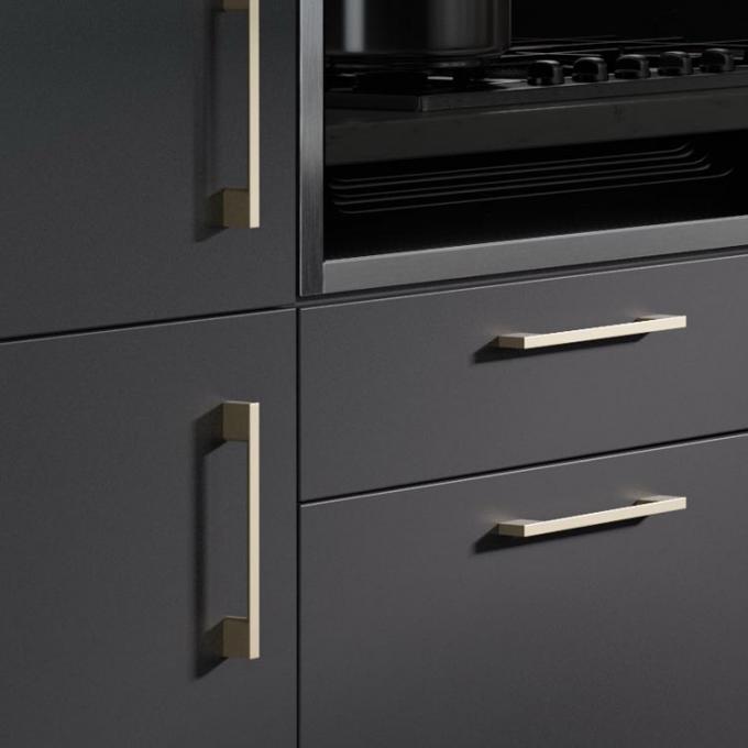 Modern Euro E1 PVC Melamine Island PVC MDF Kitchen Cabinets